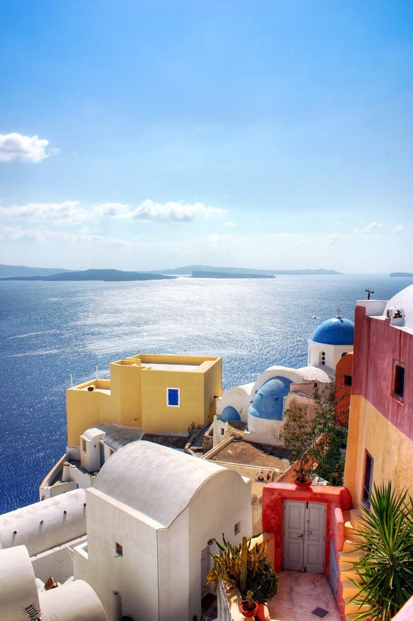 Sea View from Santorini, Greece Stock Photo - Image of accommodation ...