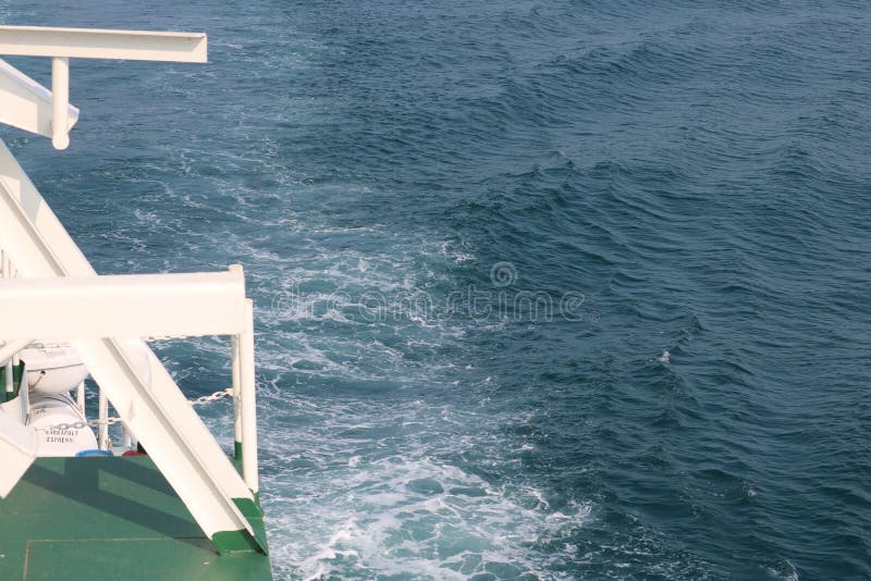 Sea View from Ship, Sea Water Stock Image - Image of watercraft, boat ...