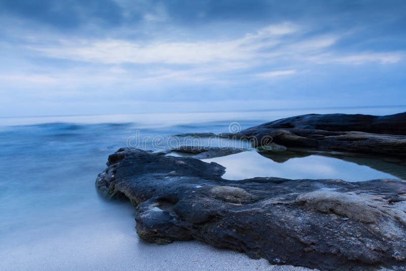 Sea view from the shore stock photo. Image of view, calm - 144189320