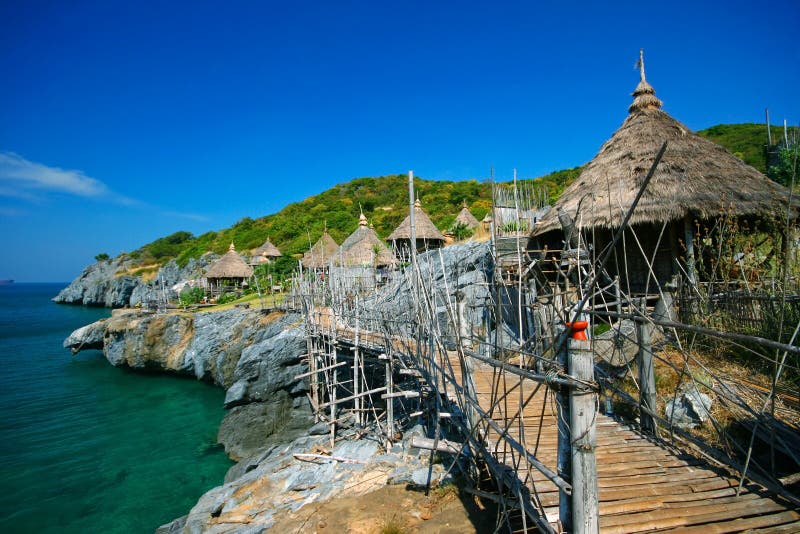 Sea View of Si Chang Island,Thailand Stock Image - Image of pathway ...
