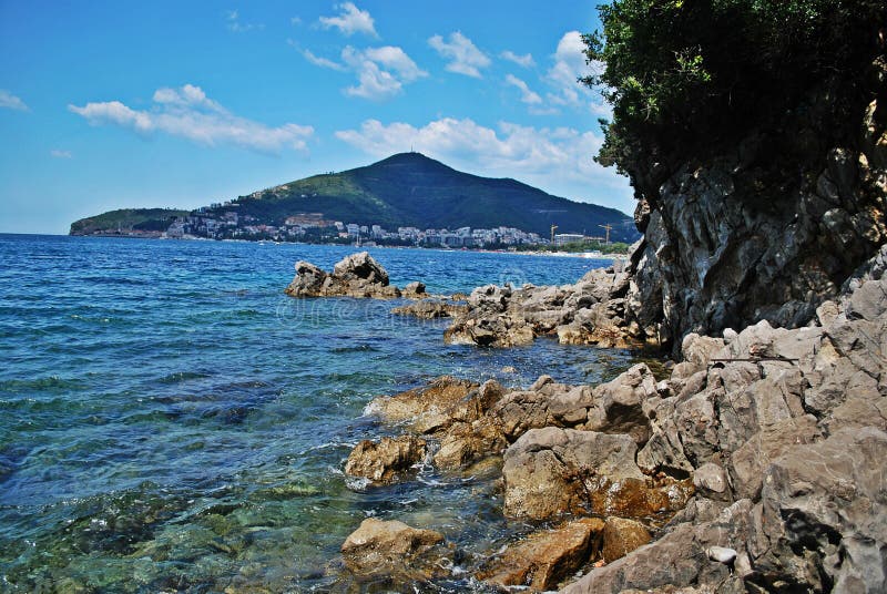 Sea view stock image. Image of stones, gorgeous, water - 71440441
