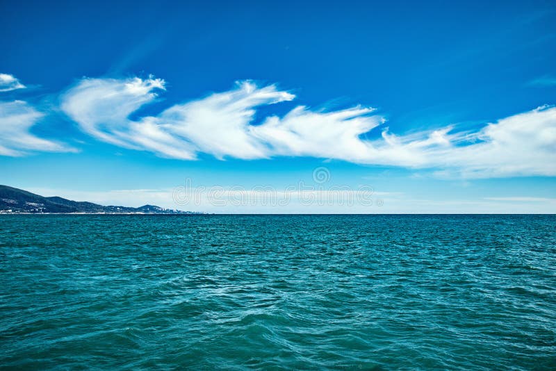 Sea view at sunny day. stock photo. Image of beach, landscape - 102231084