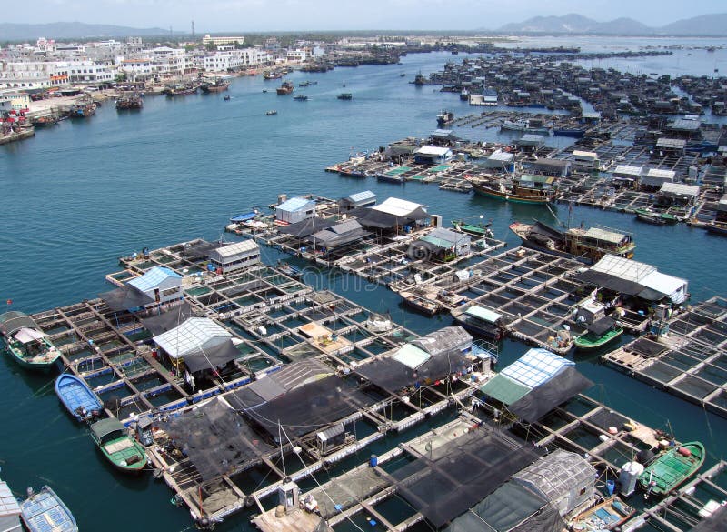 Sea village stock image. Image of houses, china, chineses - 1130589