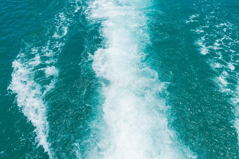 Sea wake behind large ship stock image. Image of landscape - 61793007