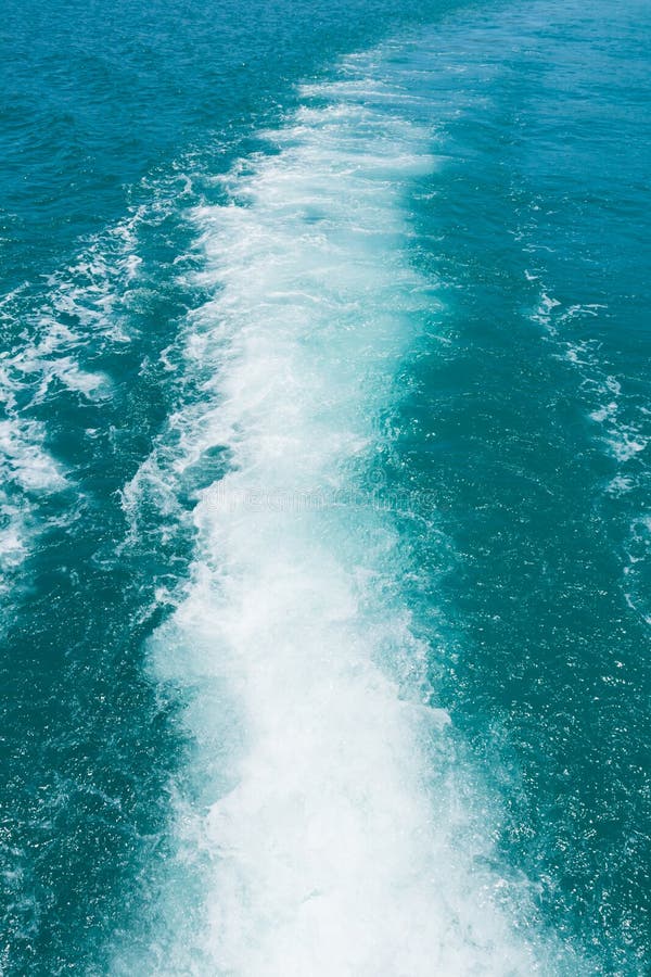 Sea wake behind large ship stock photo. Image of float - 66819056