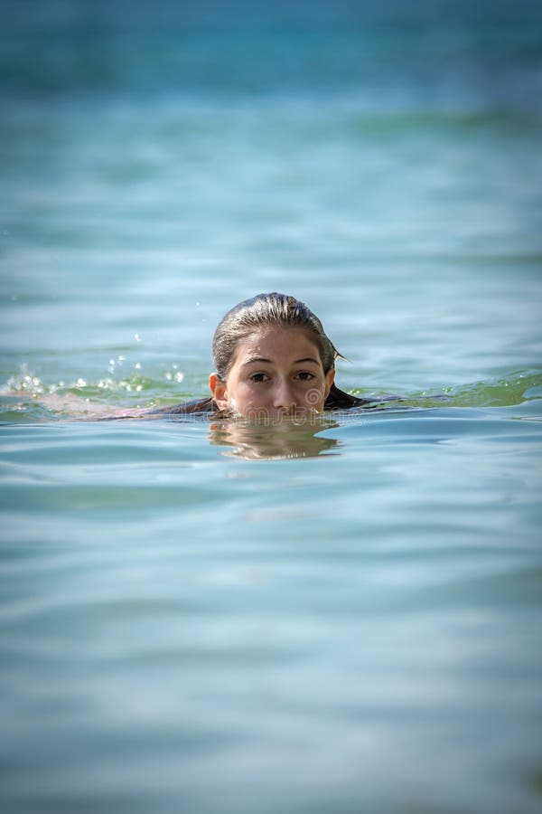 Sea, Water, Body Of Water, Swimming Stock Image - Image of water, girl ...