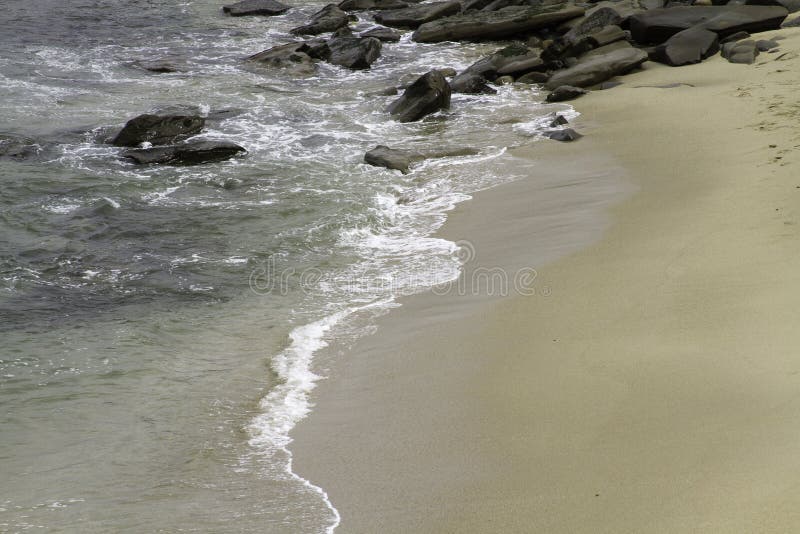 Sea Water Breaking on Rock Formations Stock Photo - Image of rock ...