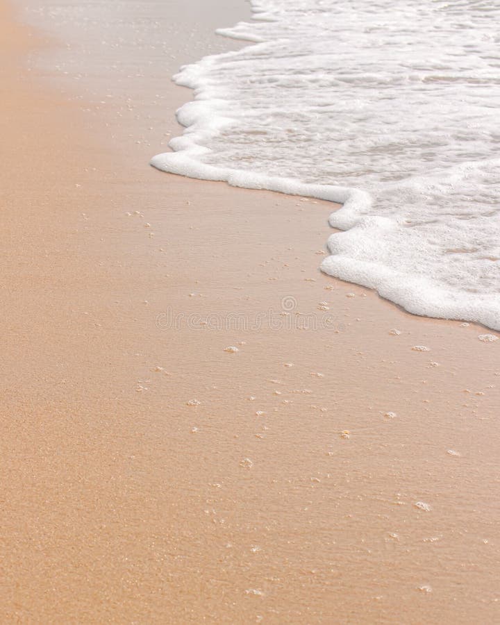 Sea Water Bubbles and Sand Beach Stock Photo - Image of summer, sandy ...