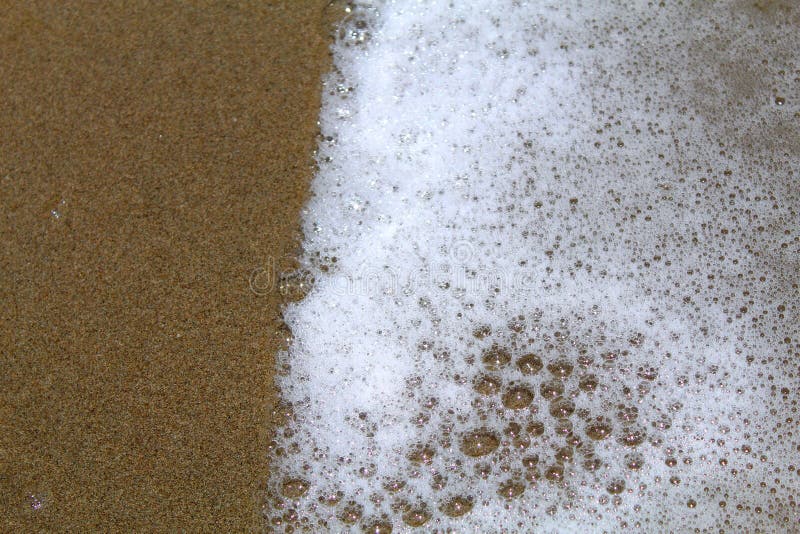 The Sea Water is Bubbly with Soft White Foam Stock Photo - Image of ...