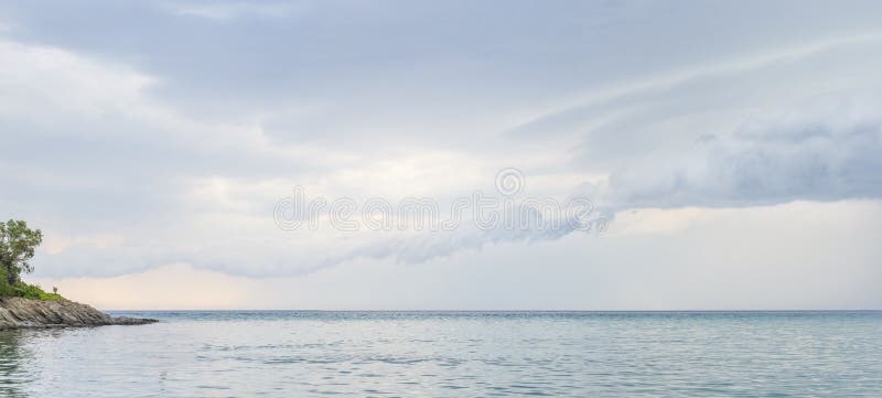 Sea Water on Cloudy Day, Nature Background . Ocean View on Cloudy ...