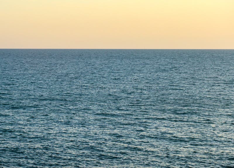 Sea Water Horizon at Sunset. Stock Photo - Image of sunshine, beauty ...