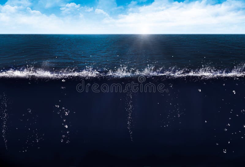 Sea Water Line stock photo. Image of sight, depth, blue - 46951832