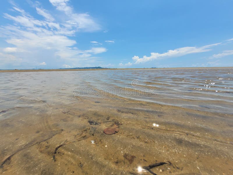 When the sea water is low stock image. Image of horizon - 233264689