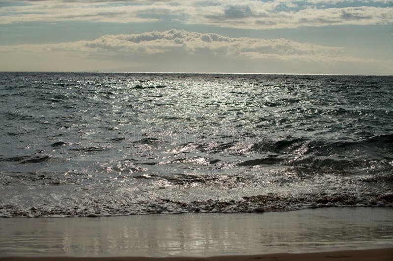Sea Water in Rippled Water Detail Background. Ocean Waves Pattern ...