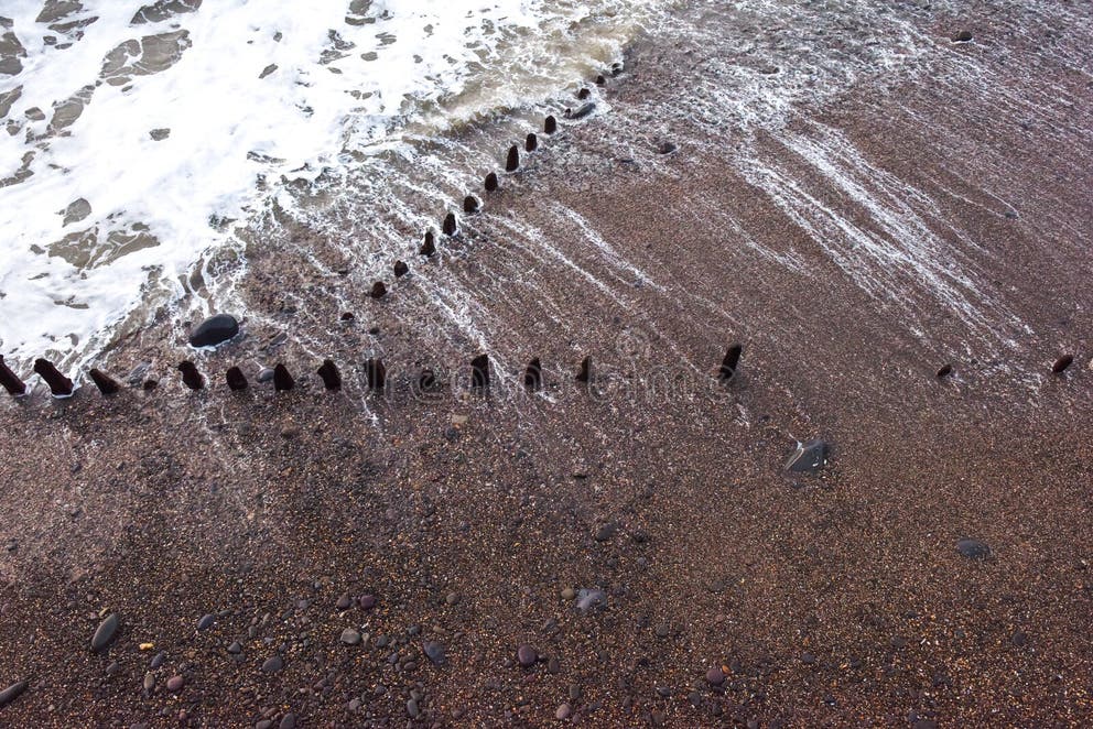 Sea Water Rushing Over Pebbles in Water Abstract Stock Photo - Image of ...