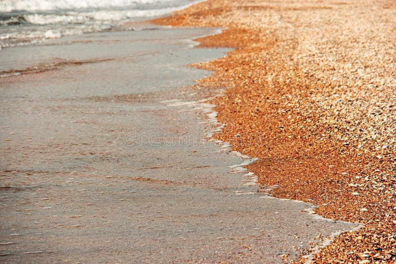 Sea Water and Sand. Ocean Tide a Lot of Copyspace Stock Image - Image ...