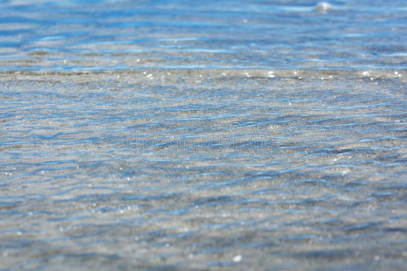 Sea Water on the Sand on the Seaside in the Afternoon Stock Image ...