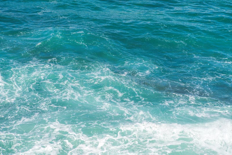 Sea Water Splash with Foamy Wave. Water Surface Texture. Stock Photo ...