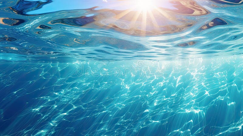 Sea Water Texture, Sunlight Shimmering on Gentle Waves, Sense of Calm ...