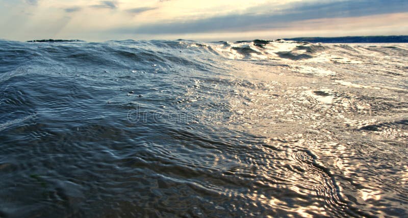 Sea Water Textures with Sunlight and an Ambient Summer Glow Stock Photo ...
