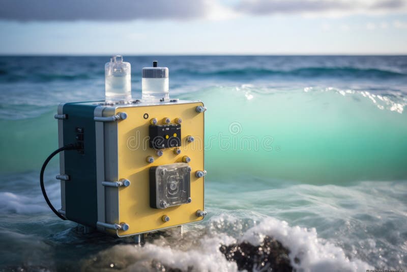 Sea Water To Energy: the Promise of Hydrogen. Generative AI Stock Image ...