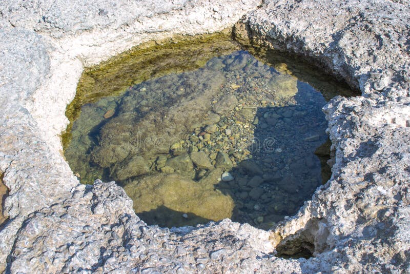 Sea water in the trough stock image. Image of light - 153477275