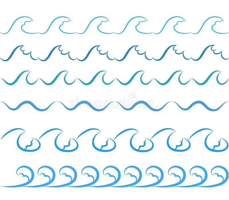 Water Waves Borders Stock Illustrations – 630 Water Waves Borders Stock ...