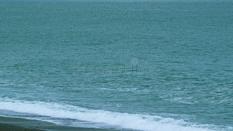 Sea Water Waves. Wave after Wave Swept Towards Shore. Real Time. Stock ...