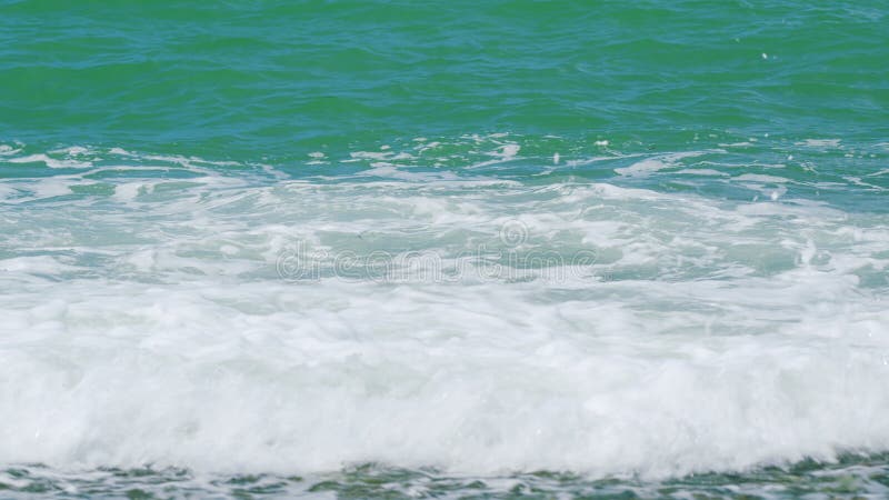 Sea Water Waves. Wave after Wave Swept Towards Shore. Real Time. Stock ...