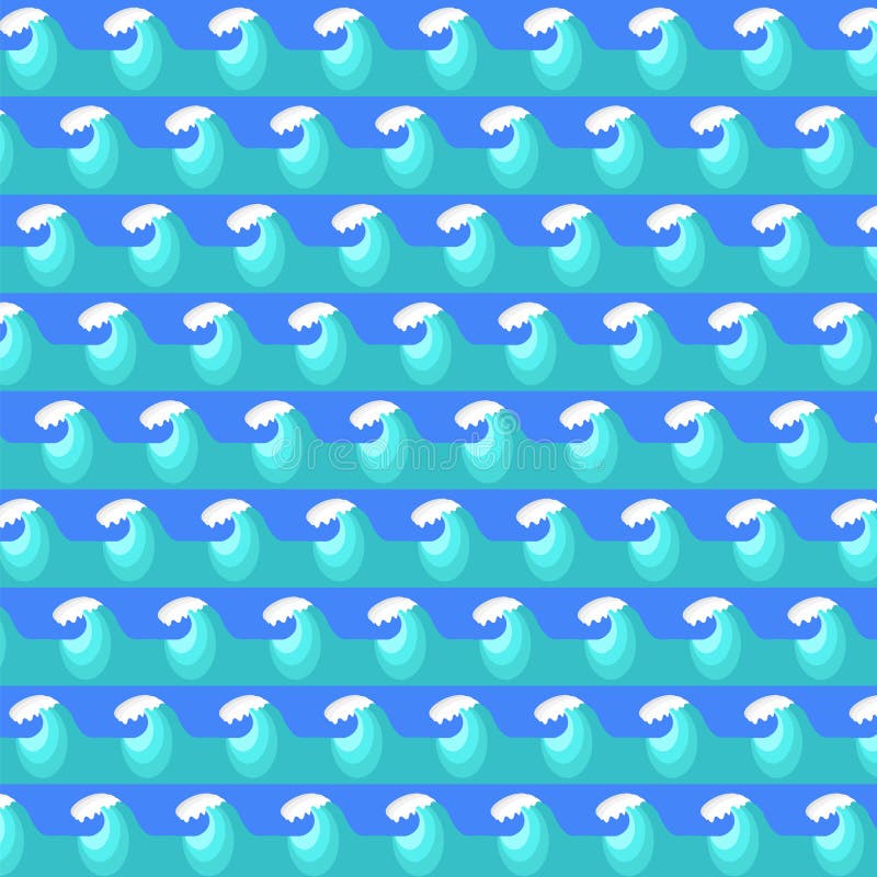 Sea Wave Background. Blue Water Pattern Stock Illustration ...