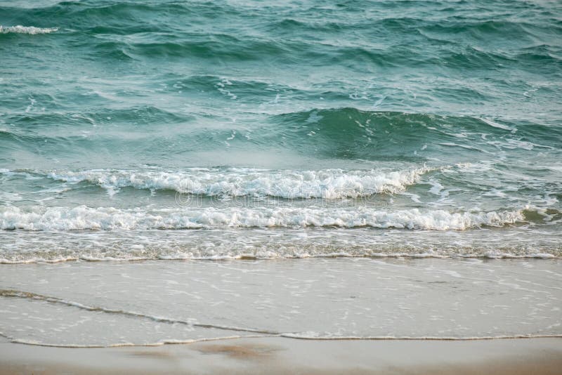 Sea Wave on the Beach in the Morning Light Stock Image - Image of ...