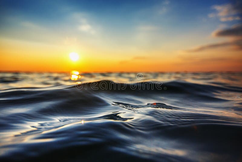 Sea Wave Close Up, Low Angle View Stock Image - Image of background ...