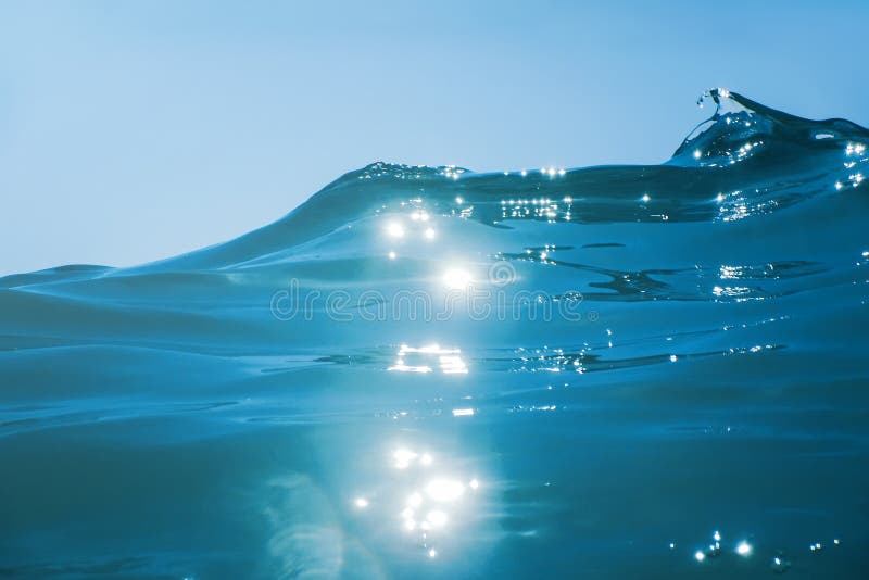 Sea Wave Close Up, Low Angle View Water Background Stock Image - Image ...
