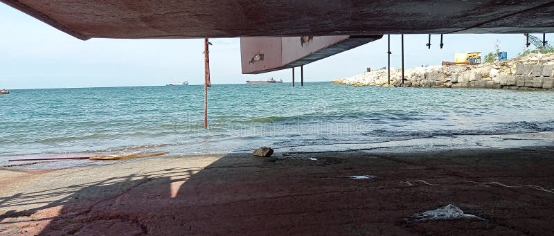 Sea Wave at Dock Lamongan East Java Stock Image - Image of east, java ...
