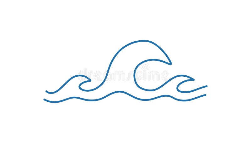 Sea Wave. Doodle Ocean Curl Waves Stock Vector - Illustration of wave ...