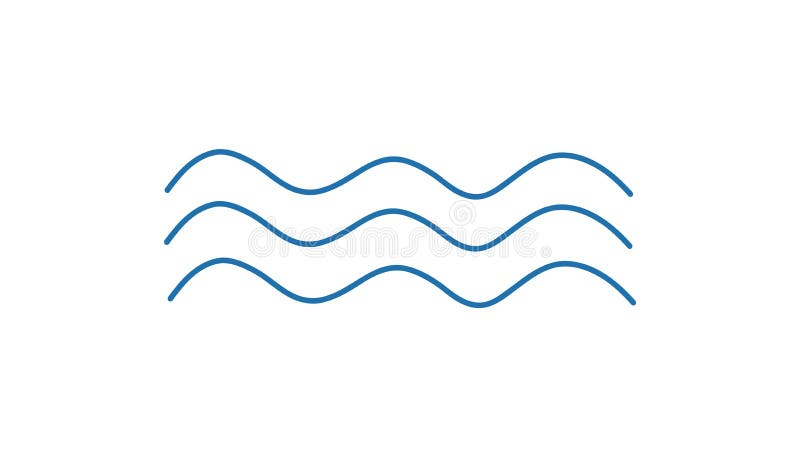 Sea Wave. Doodle Ocean Curl Waves Stock Vector - Illustration of ...