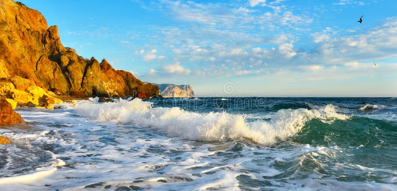 Sea stock image. Image of suds, landscape, seaside, seascape - 54209963