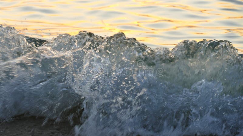 Sea Wave with Foam and Bubbles Sparkling Splash Sea Stock Photo - Image ...