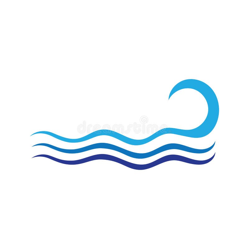 Sea Wave Logo Ocean Storm Tide Waves Wavy River Vector Stock Vector ...