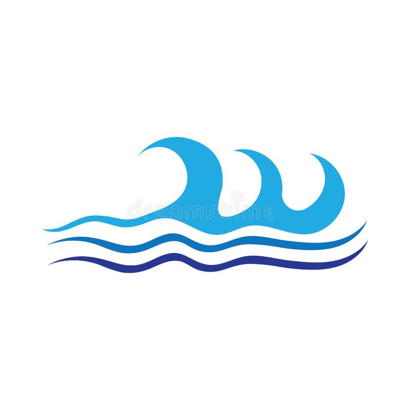 Sea Wave Logo Ocean Storm Tide Waves Wavy River Vector Stock Vector ...