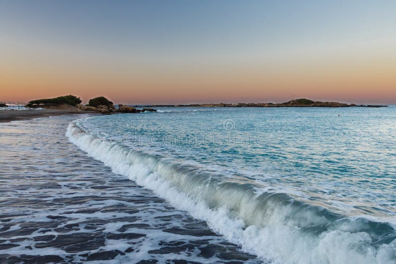 Sea Wave Running on a Beach Stock Image - Image of sunrise, blue: 34593463