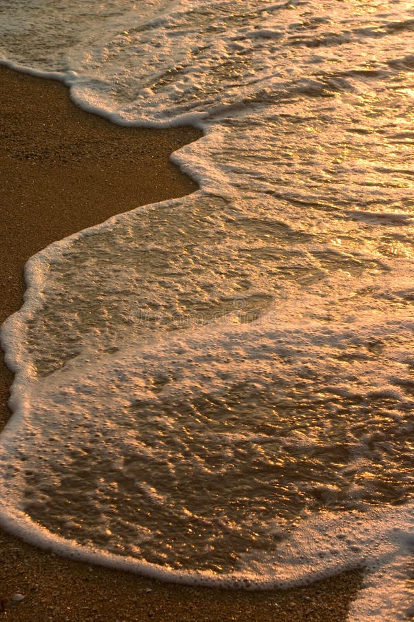 Sea wave on the sand beach stock image. Image of vibrant - 5249541