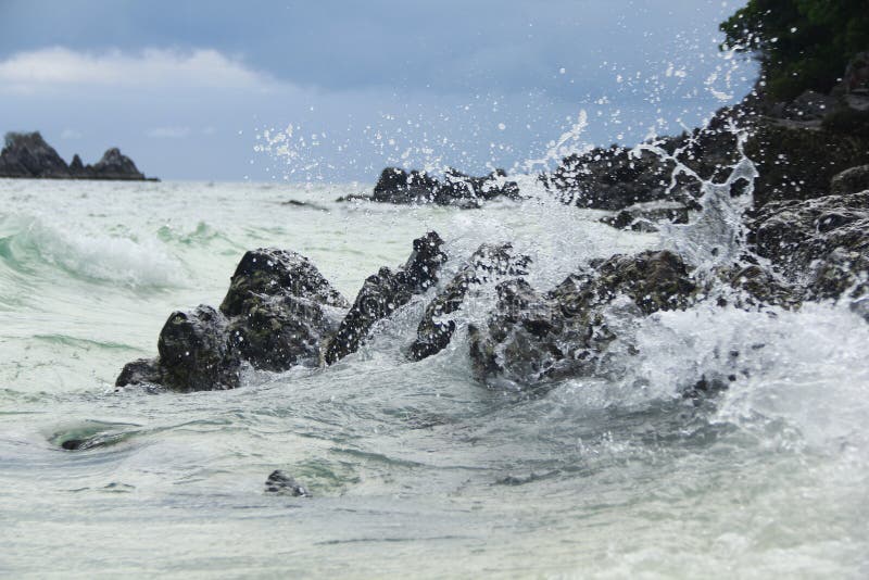 Sea wave stock image. Image of spindrift, phuket, nature - 105612421