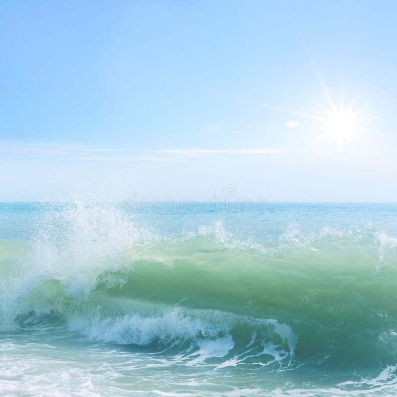 Sea wave splash stock image. Image of outdoor, paradise - 114566255