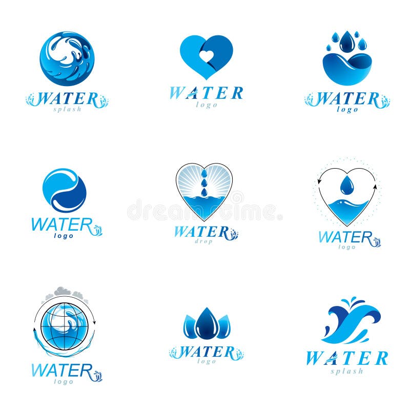 Sea Wave Splash Vector Symbol. Water is Life Theme Stock Vector ...
