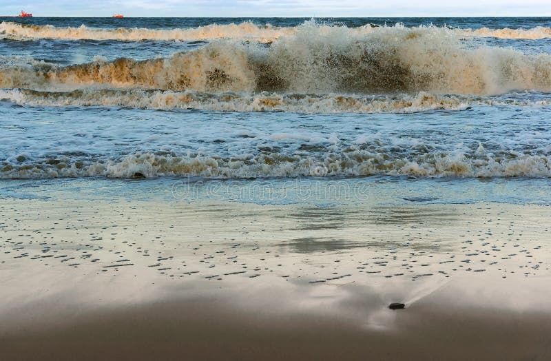 Sea Wave, Storm at Sea, Waves Lapping on the Shore Stock Image - Image ...