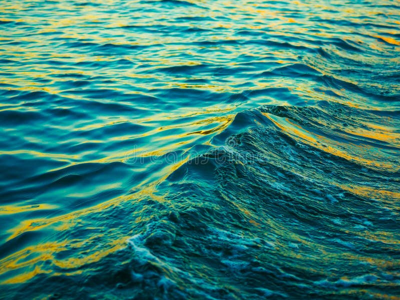 Waves are Beating Against the Sea Wave at Sunset on the Southern Coast ...