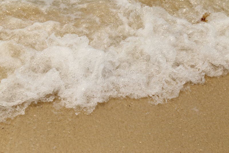 Sea Wave Swash on Sand Beach Stock Photo - Image of natural, shiny ...