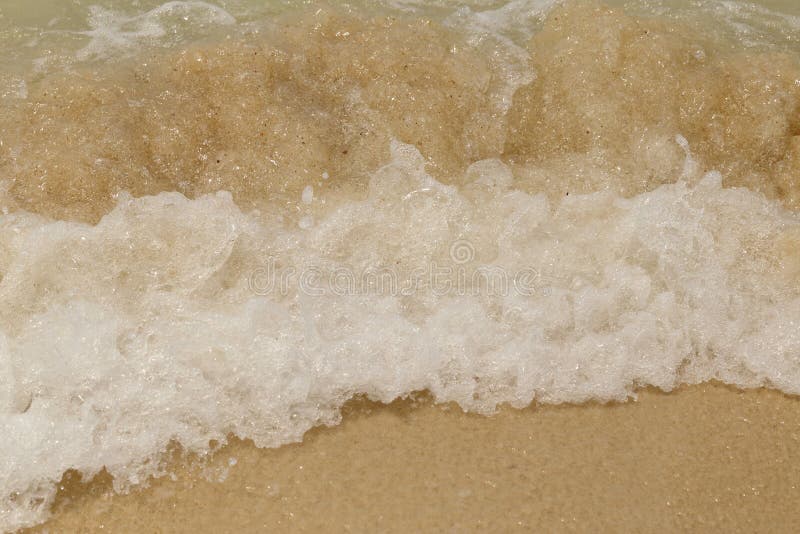 Sea Wave Swash on Sand Beach Stock Photo - Image of natural, shiny ...