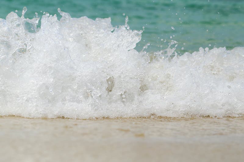 Sea Wave Swash on Sand Beach Stock Image - Image of backdrop, natural ...